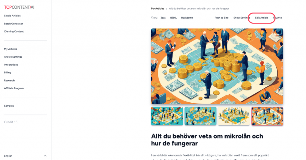 Edit Function – Topcontent/AI Documentation & Guides